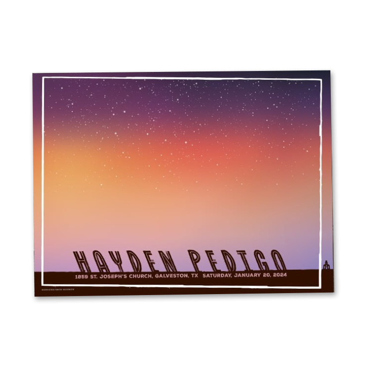 Hayden Pedigo Concert Poster **Autographed** - Galveston Historical ...