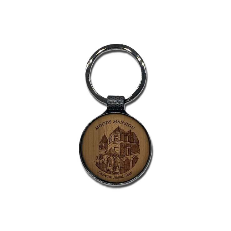 Moody Mansion Wood Keychain - Galveston Historical Foundation